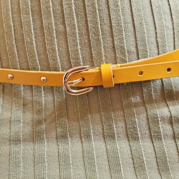 Talbots | Accessories | Talbots Yellow And Gold Rivets Classic Narrow ...